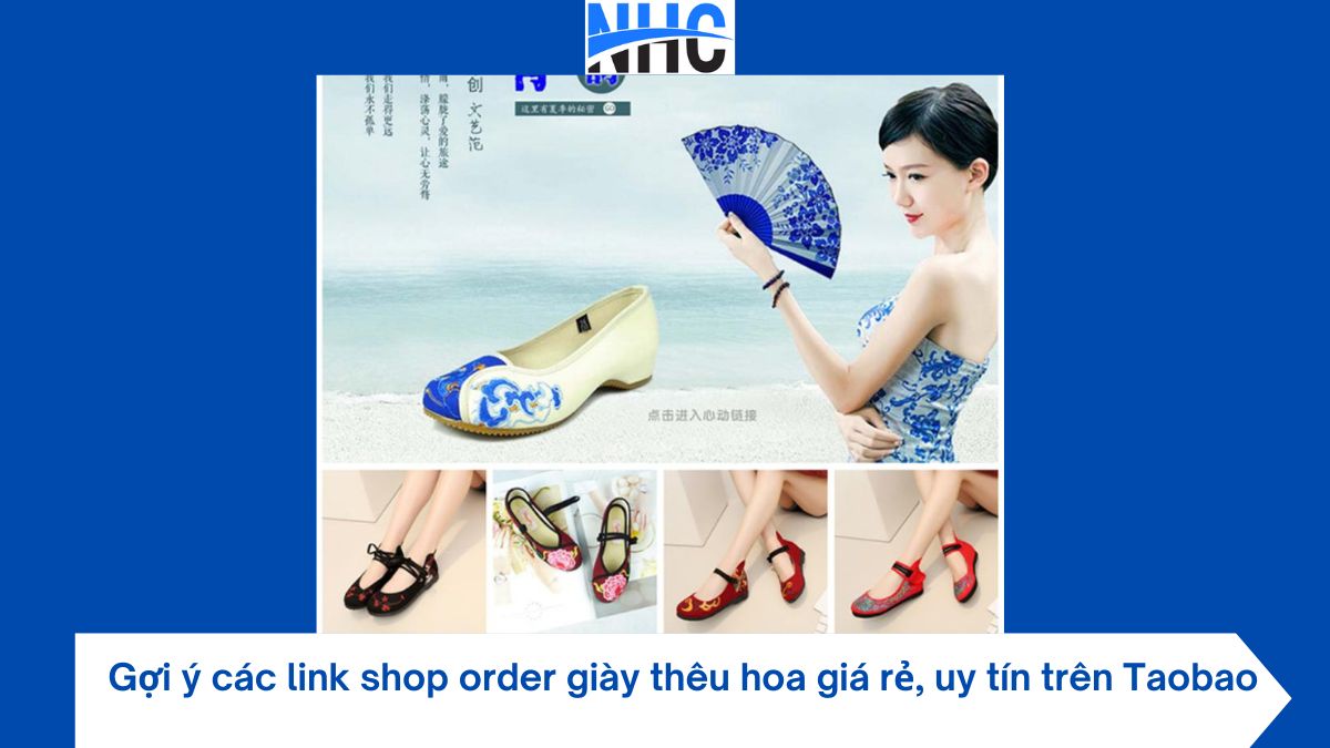 Gợi ý các link shop order giày thêu hoa giá rẻ, uy tín trên Taobao